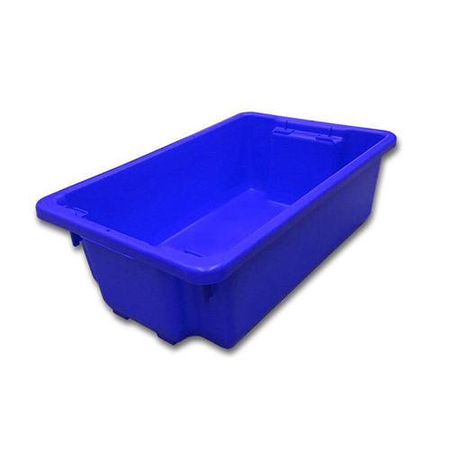 IH060 - Stack & Nest Solid Plastic Container - Blue