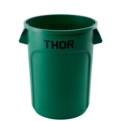 166L Thor Round Plastic Bin - Green - Trust